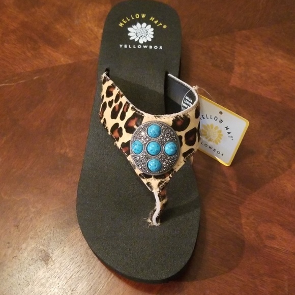 Yellow Box | Shoes | Yellowbox Leopard Flip Flop | Poshmark